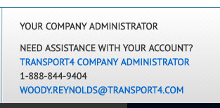 Locating Your Company Administrator – Transport4