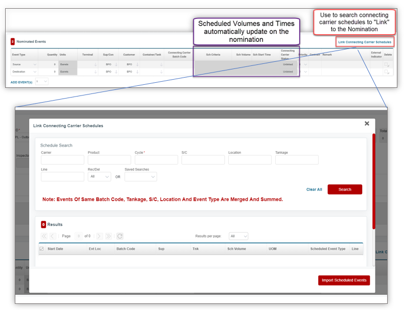 Connecting Carrier Schedules – Transport4