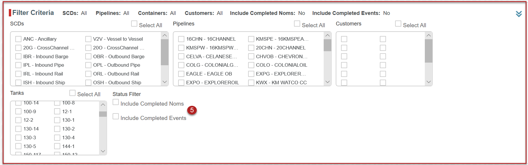 Manage Export Page – Transport4