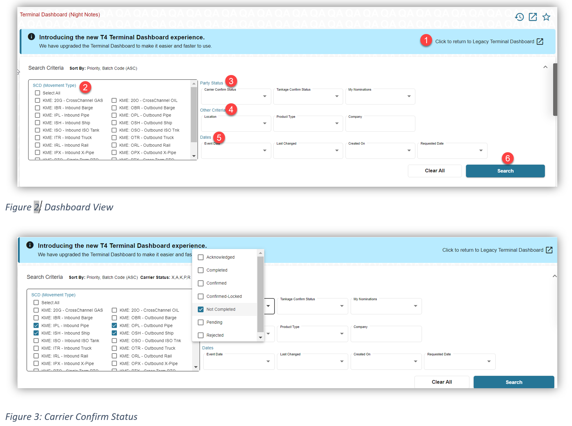 Terminal Dashboard – Transport4